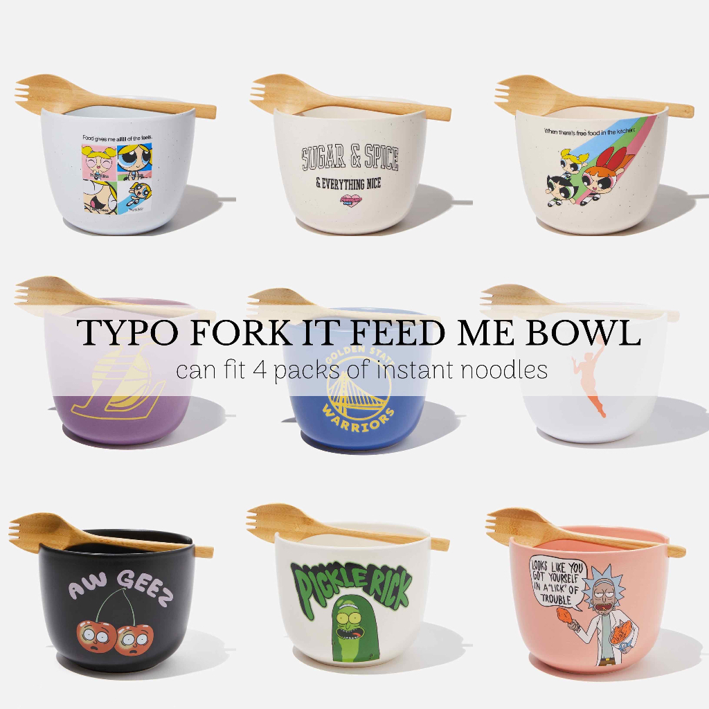 TYPO Bowl / Feed Me Bowl Big Bowl / Includes Reusable Chopsticks / 16cm ...