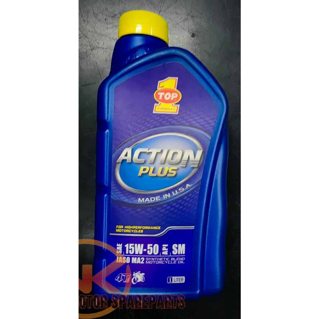 4T Oil (TOP 1) Action Plus 15W50 JASO MA2 (Made In USA) | Shopee Malaysia