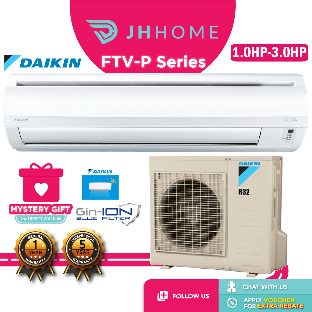 Daikin 1 0hp 3 0hp R32 Non Inverter Air Conditioner 3 0 Ftv85pb 2 5