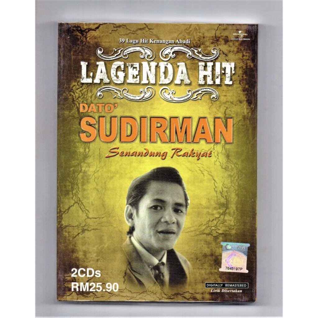 DATO' Sudirman - Lagenda Hit Senandung Rakyat ( 2 CD ) | Shopee Malaysia