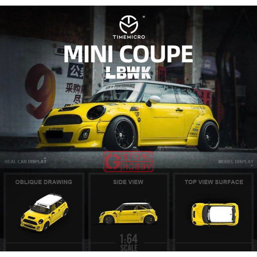 TIME MICRO 1/64 LBWK MINI COOPER YELLOW w/figure | Shopee Malaysia