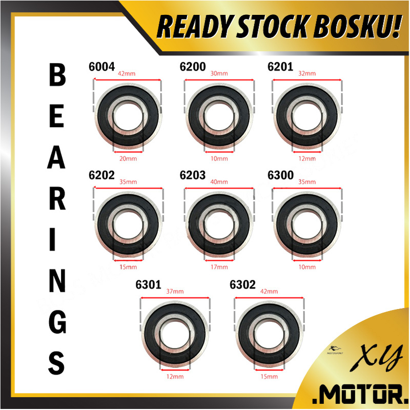 BEARING 6200 / 6201 / 6202 / 6203 / 6300 / 6301 / 6302 / 6004 MOTOR ...