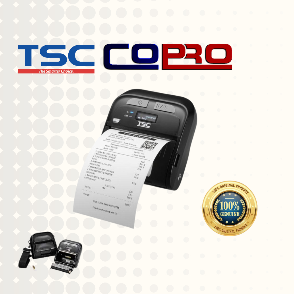 TSC TDM-30 Portable Direct Thermal Receipt Printer - 203dpi LED, DRAM ...