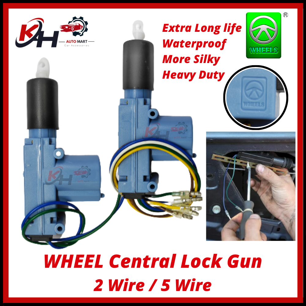 WHEEL Universal Actuator Gun Power Central Lock Motor 2 5 Wires Center ...