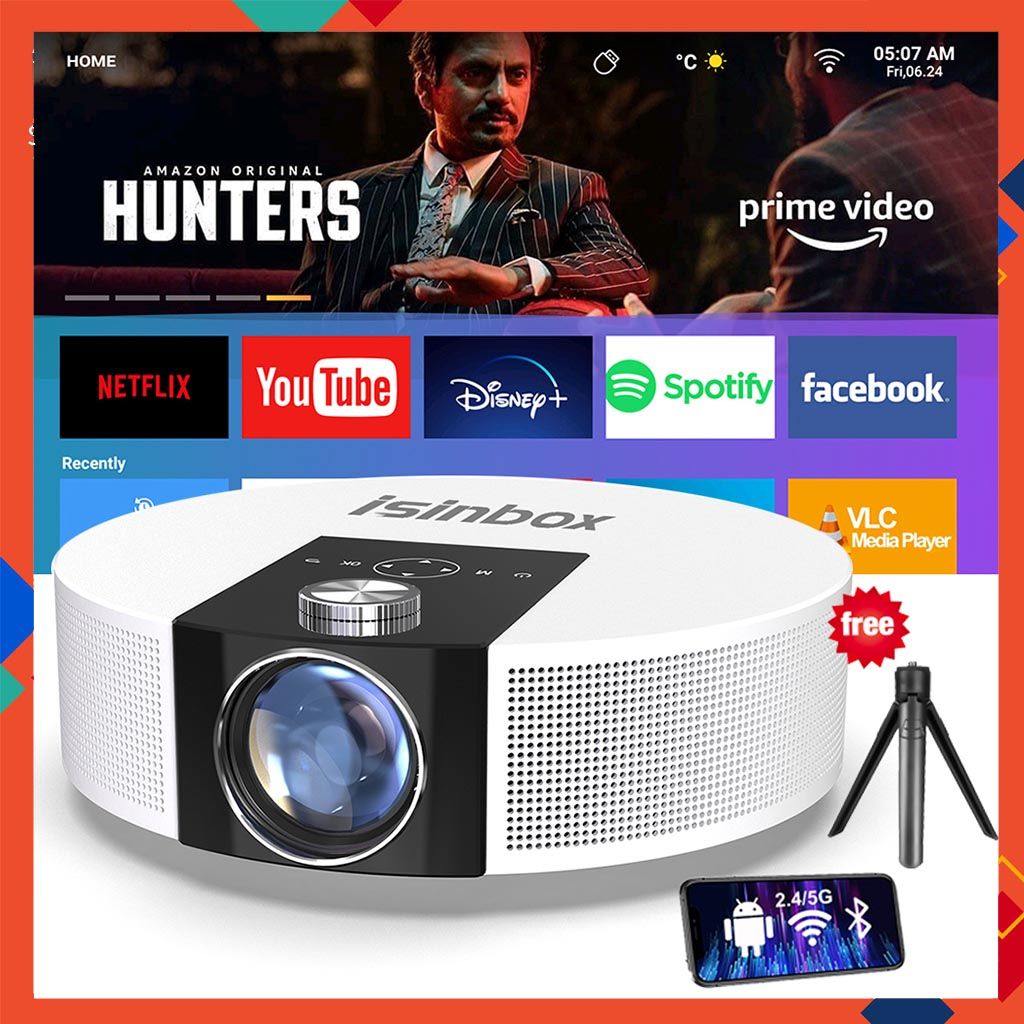 Smart Projector Q10 Android Projector 4K Ultra HD 5GHz WiFi Bluetooth ...