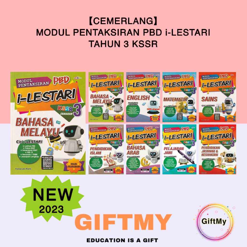 【Cemerlang】Modul Pentaksiran PBD i-LESTARI Tahun 3 KSSR Semakan 2023 — Buku Latihan Tahun 3 ...