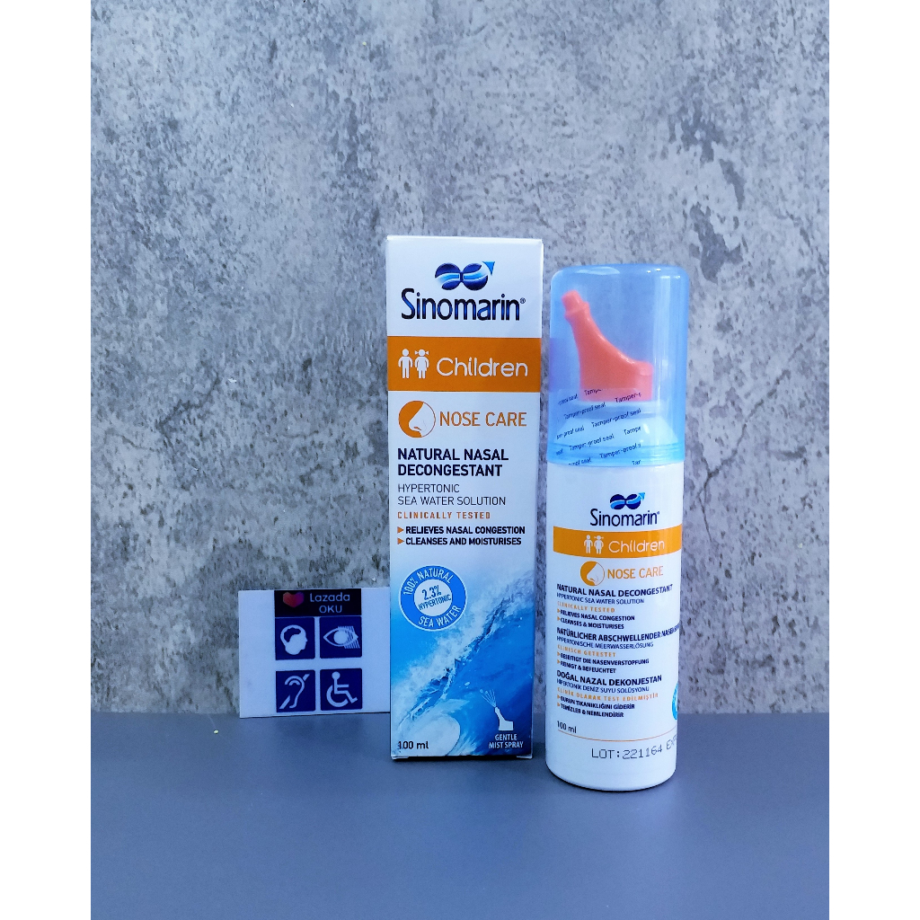 Sinomarin Natural Nasal Decongestant Spray Hypertonic Sea Water ...