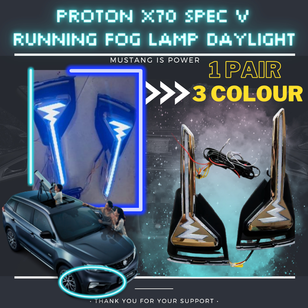 PROTON X70 SPEC V RUNNING FOG LAMP COVER DAYLIGHT DAY LIGHT LED 3 ...
