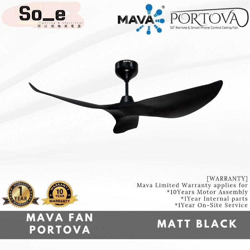(Ready Stock) Mava Fan PORTOVA Remote & Smart Phone Control DC Motor ...