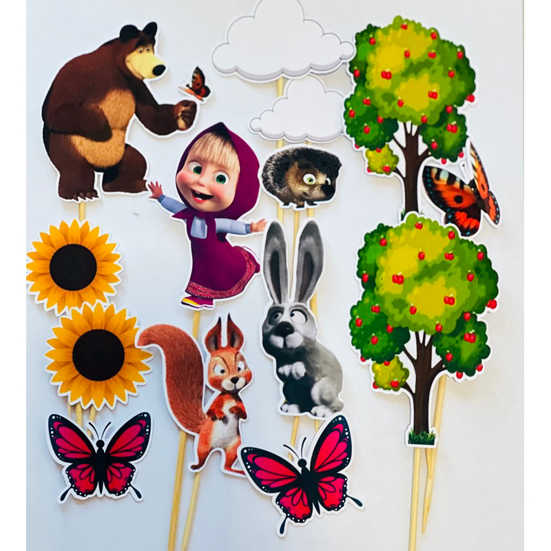 Masha and the Bear Cake Topper | Shopee Malaysia