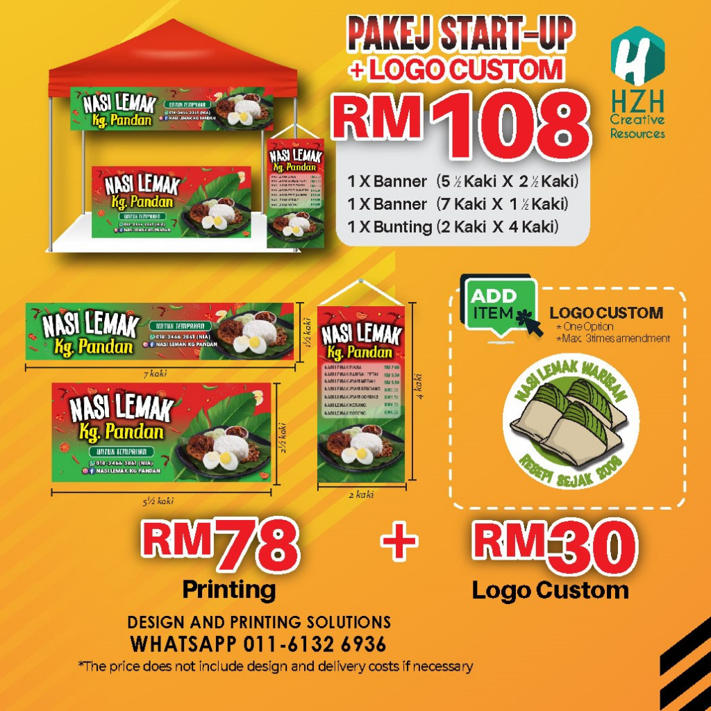 Bunting Banner Printing (Pakej Jimat) (READY DESIGN AVAILABLE) | Shopee Malaysia