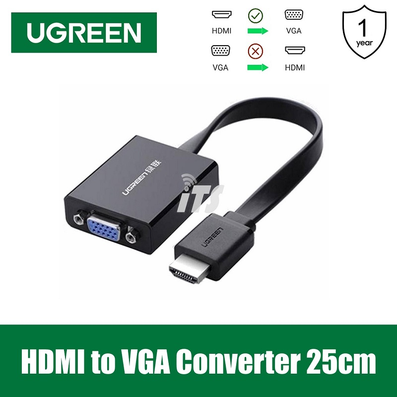 UGREEN HDMI to VGA Converter 25cm (40248) | Shopee Malaysia