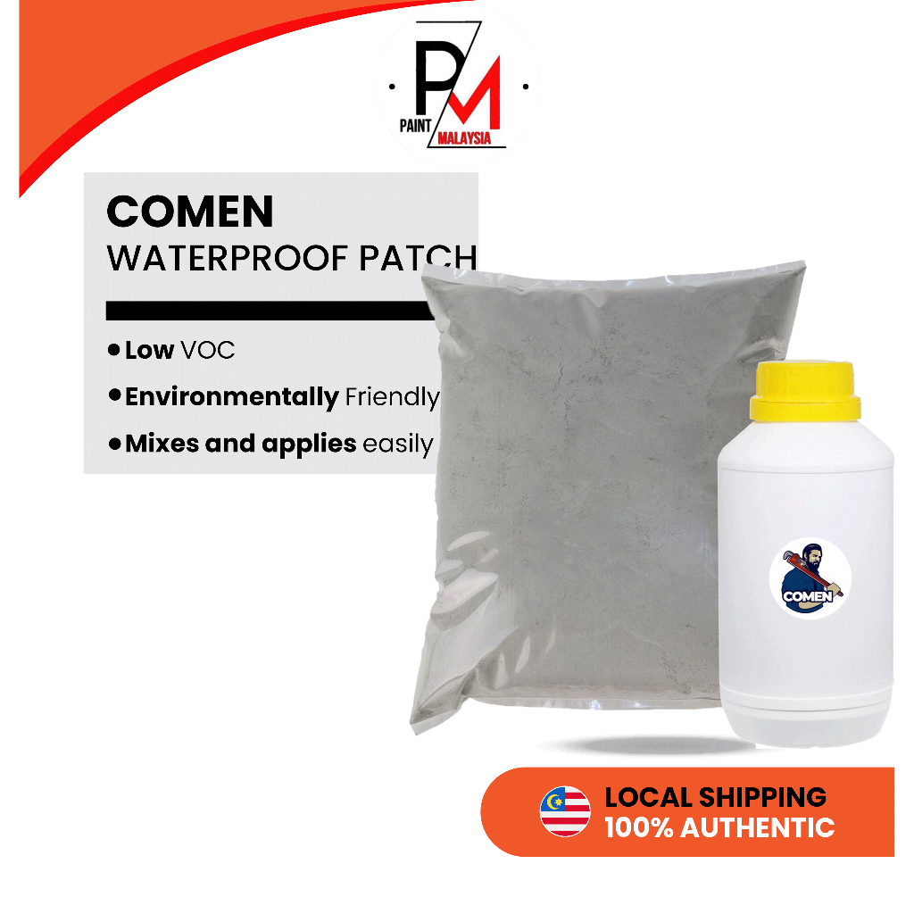 COMEN Waterproof Patch (Cement 2KG + Liquid Waterproofing Admixture ...