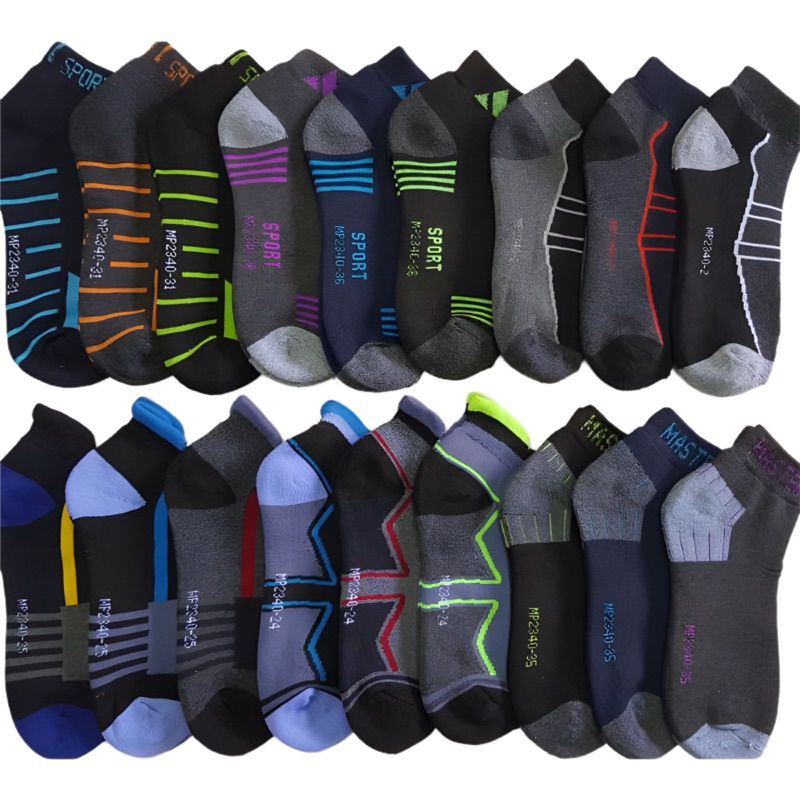 Masterpolo 3 Pairs Men Ankle Socks Fashion Cotton Spandex Thick Sock ...