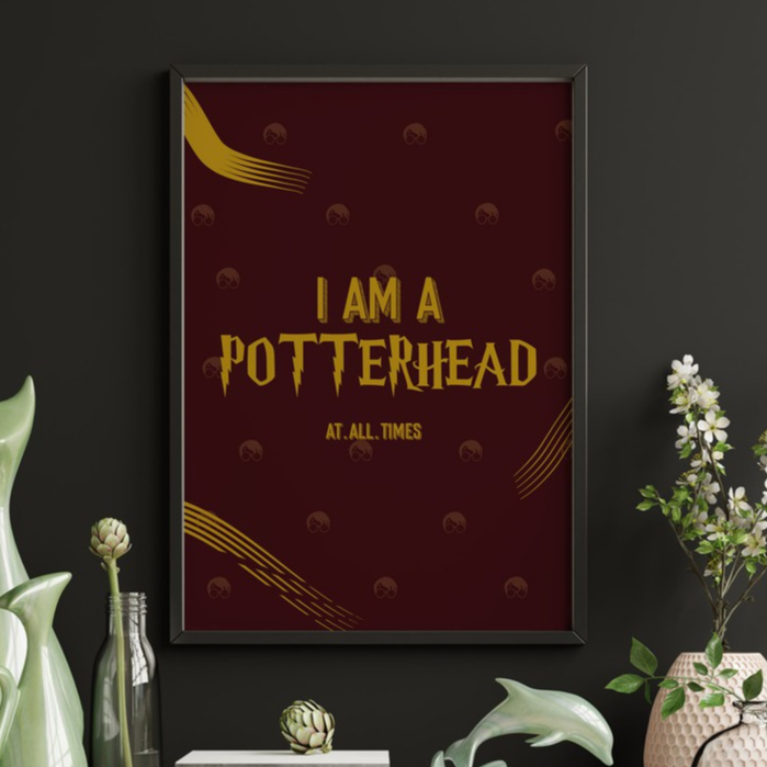 I AM POTTERHEAD poster with Frame (Harry Potter Series) HOME DECOR ...