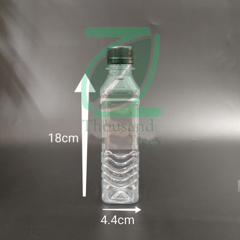 250ML Empty Water Bottle square ((165PCS)) Air Botol Kosong including ...