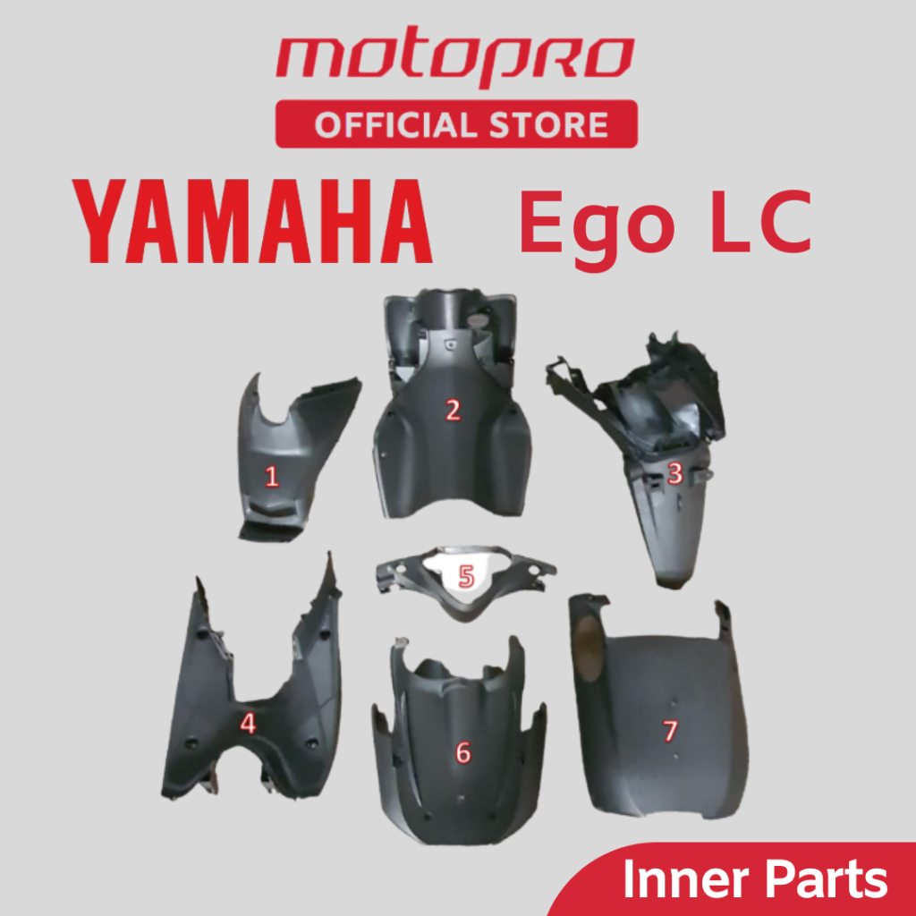 YAMAHA Ego LC Full Set Inner Non Color Body Parts Cover Ego LC - 7 Pcs ...