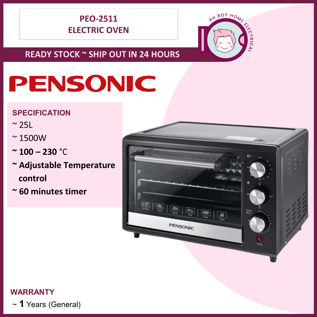 Pensonic Electric Oven 25L ( PEO2511 / PEO-2511 ) | Shopee Malaysia