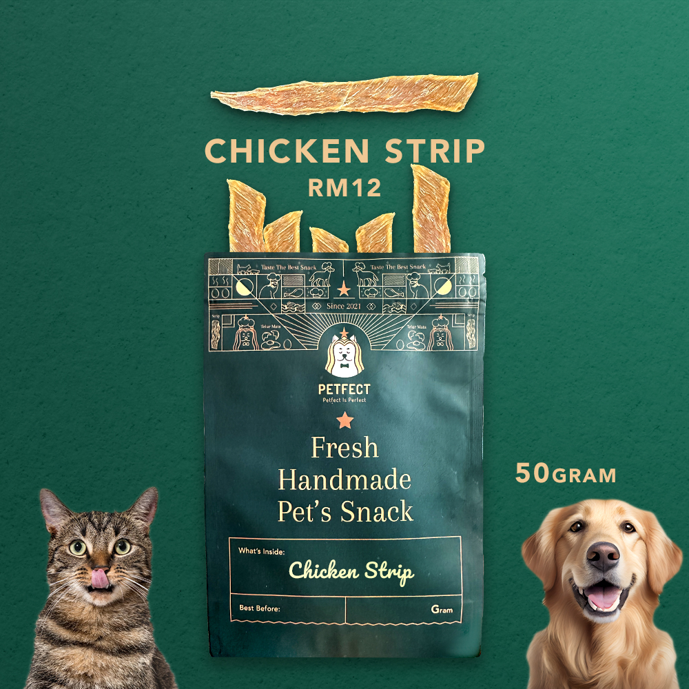 [Petfect] Chicken Strips Handmade Natural Pet Snack Dog Cat Snack Treat ...