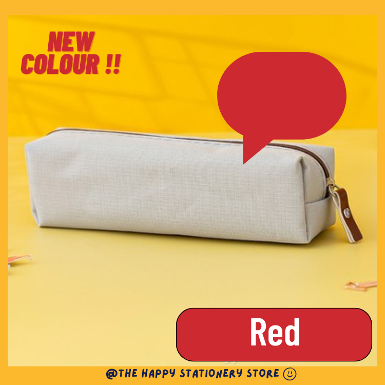 [Ready Stock] Simple Solid Colour Plain Pencil Case Student School ...