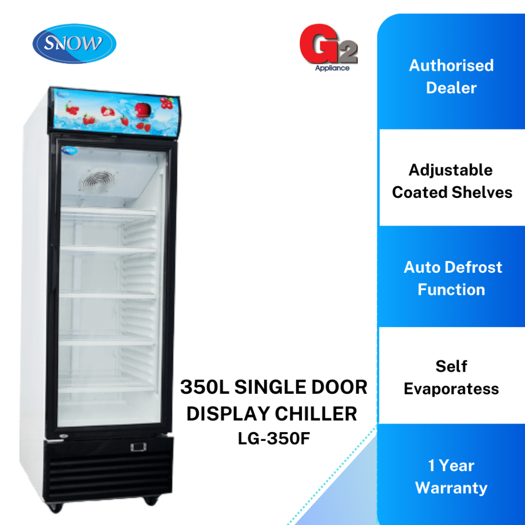 SNOW (AUTHORISED DEALER+READY STOCK) SINGLE DOOR DISPLAY CHILLER 350L ...