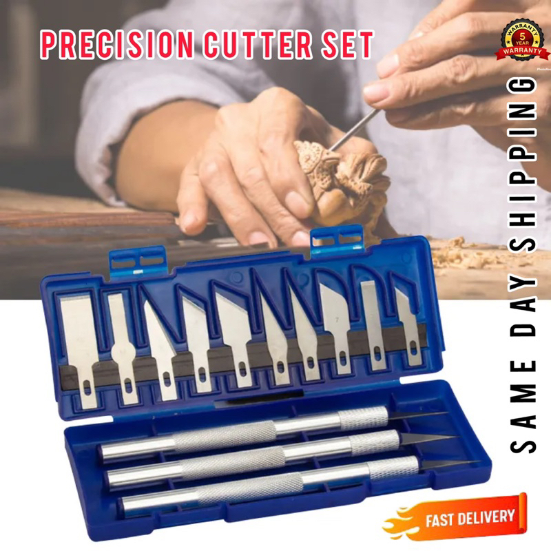 13PCS Precision Cutter Set Exacto Hand Carving Tool Arts & Craft Hobby ...