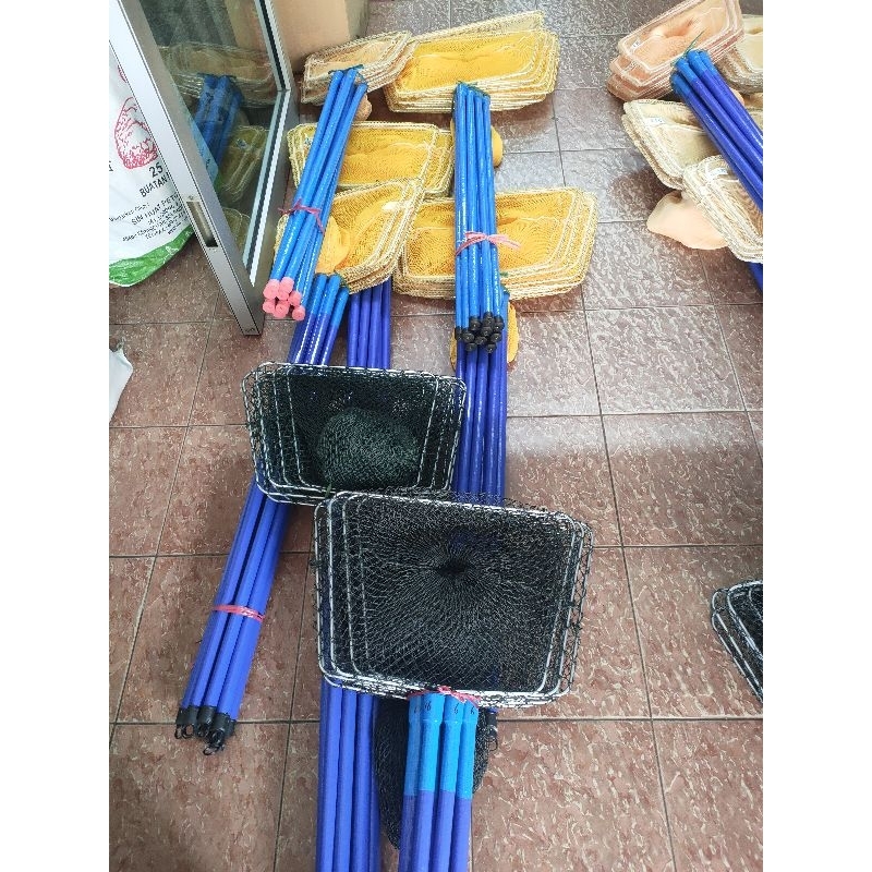 Tangguk ikan kayu sauk ikan fishing net Nylon/PE, fish net... | Shopee ...