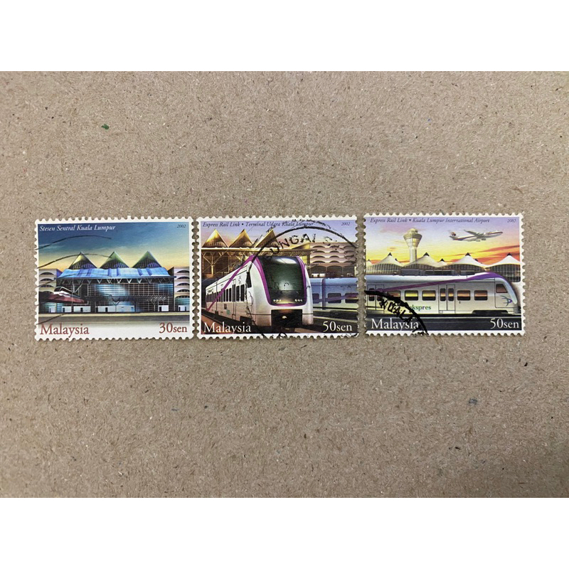 {JK} Malaysia 2002 - Express Rail Link Stamps 3V Used | Shopee Malaysia