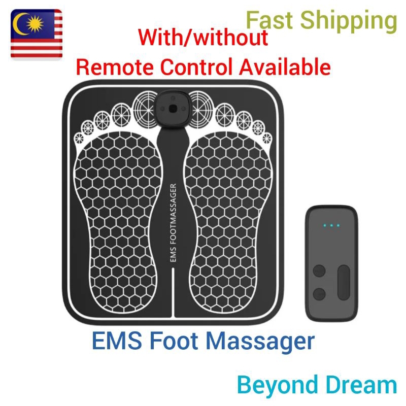 Rechargeable EMS Electric Foot Massage Pad Feet Simulator Acupuncture with or without Remote ...