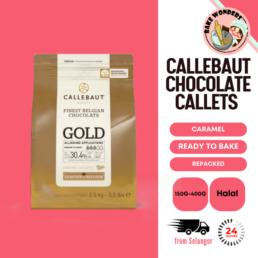 Callebaut Caramel Callets 30.4%/Callebaut Gold White (150g/350g/400g ...