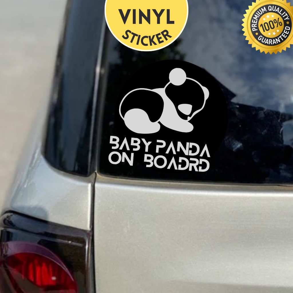 Baby Panda On Board - Car Vinyl Sticker / Kereta Stiker - Vinyl Sticker ...