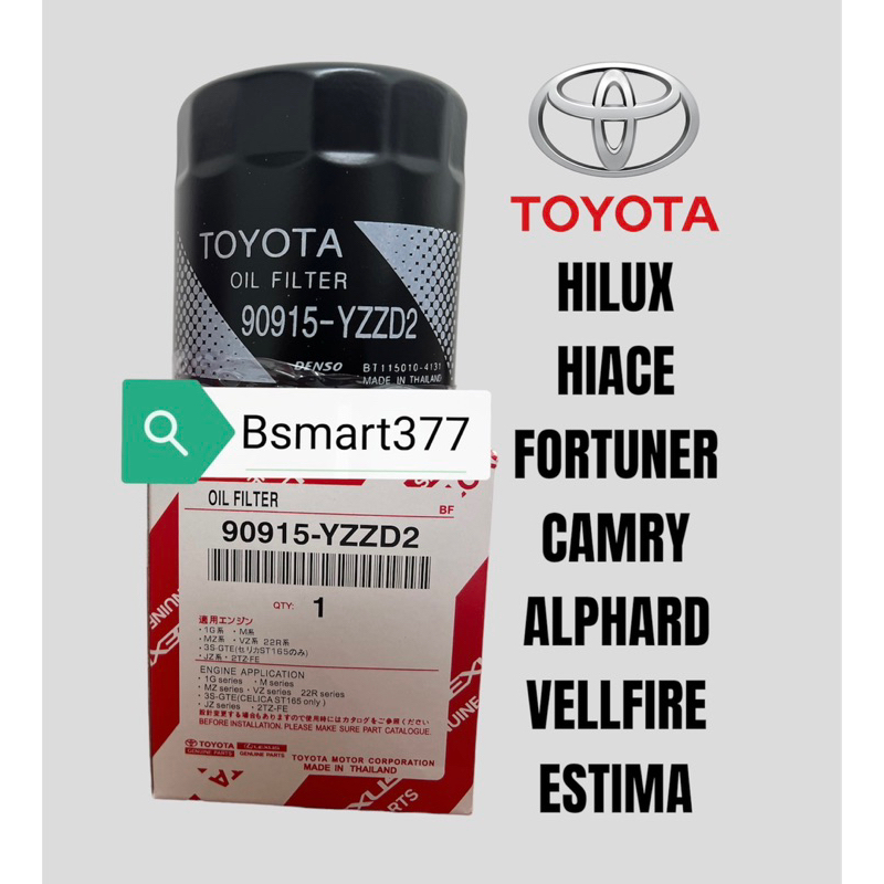 Toyota oil filter 90915-yzzd2 hilux kun25 kun26 gun125/hiace/fortuner ...
