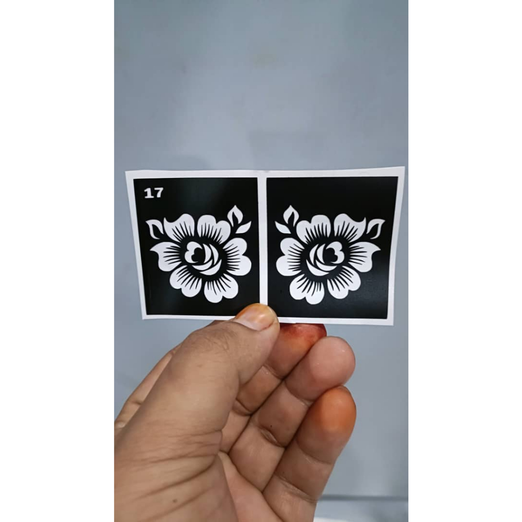 STICKER HENNA FOR BABY, TEKAP INAI BABY SIZE / HENNA STENCIL KECIL ...