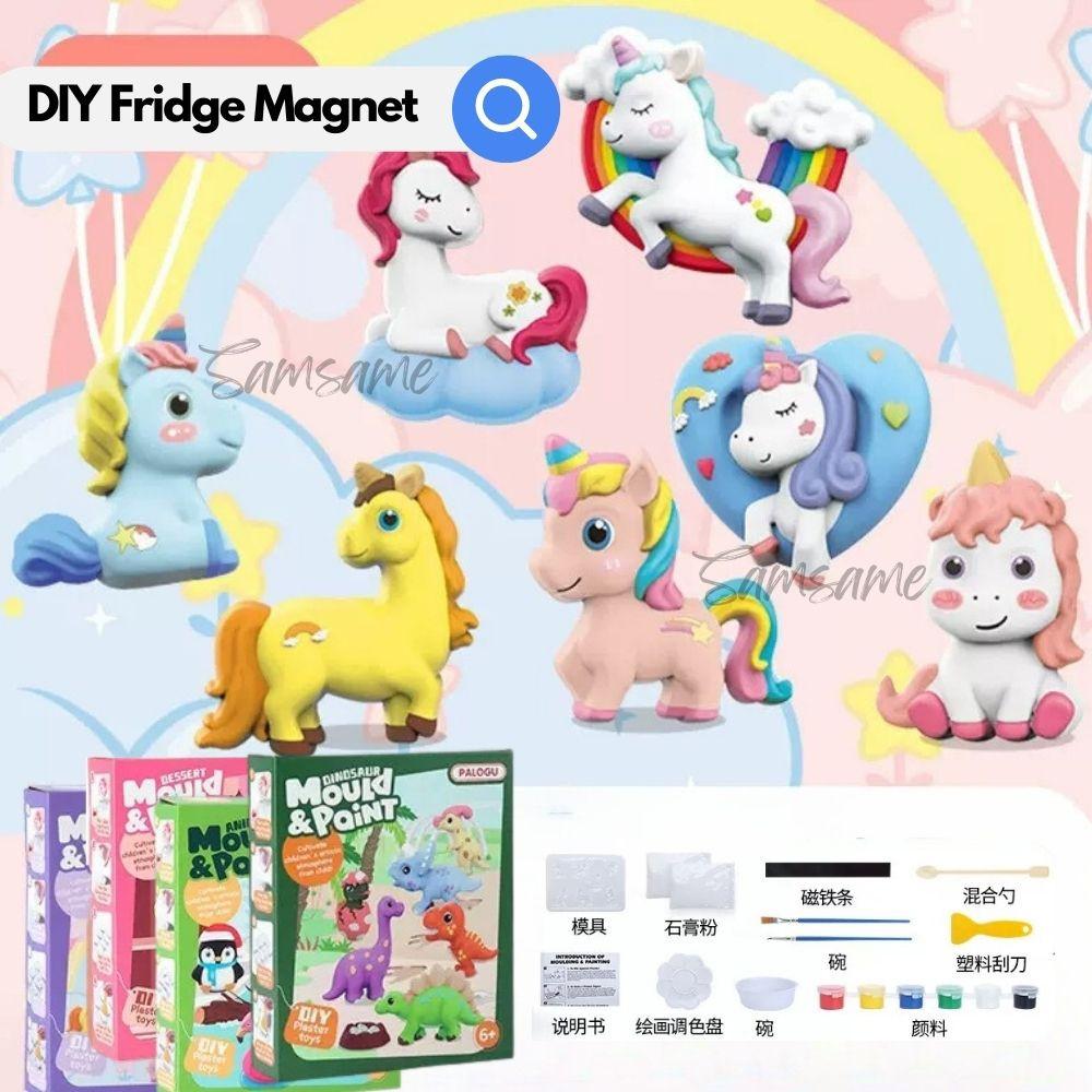 DIY Plaster Painting Box Set Coloring Mould Paint Art Craft Early ...