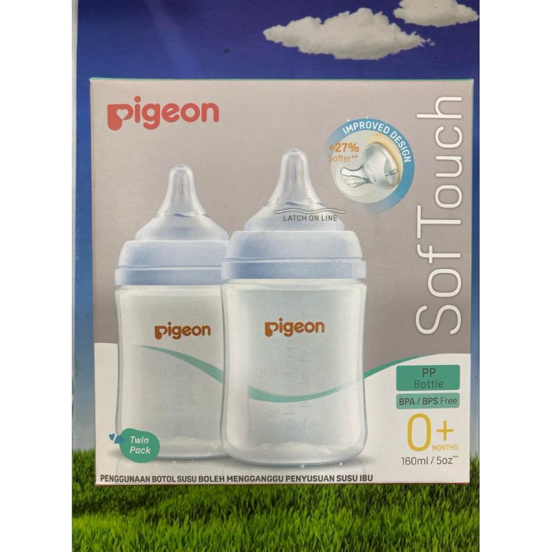Pigeon Wide Neck Soft Touch Nursing PP Bottle (160ml) Single Unit/ Twin pack | Shopee Malaysia