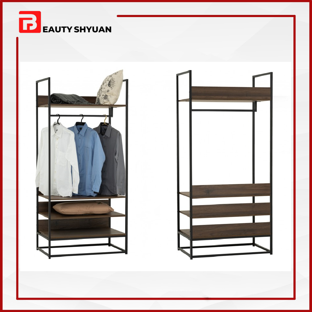 CASA Hanging Wardrobe With Shelf Rack Open Wardrobe Cabinet Clothes ...