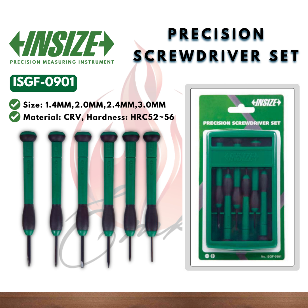 INSIZE Original Precision 6 Piece Mini Screwdriver Set (6-in-1) Skru ...