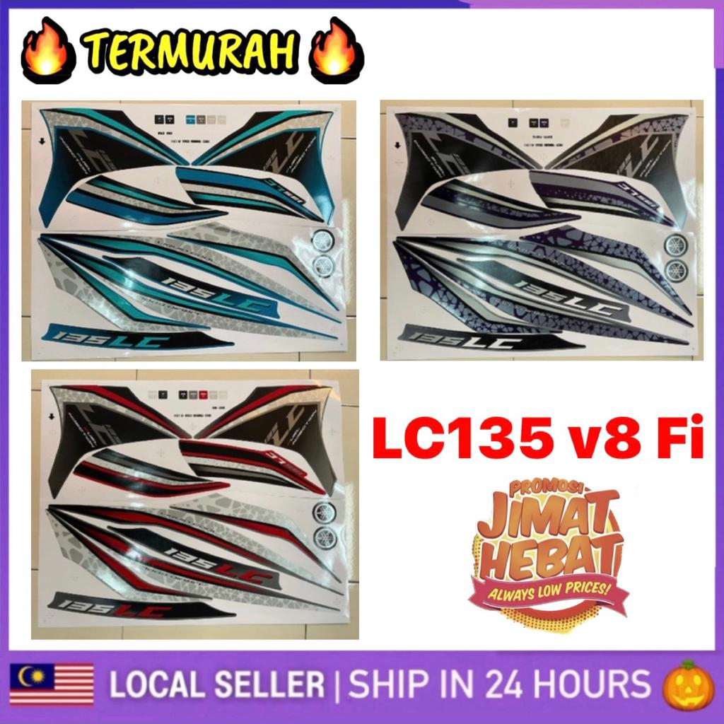 Yamaha LC135 LC 135 v8 LC135 FI stiker sticker body stripe cover set (21) STRIKE STICKER 2021 ...
