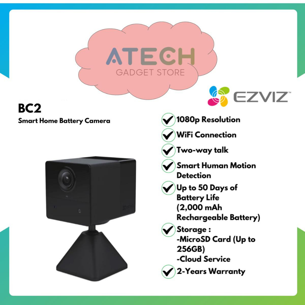 EZVIZ BC2 SMART HOME BATTERY CAMERA | Shopee Malaysia