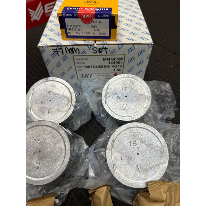 PROTON 4G15 1.5 (SAIZ 1.50 77MM) ENGINE PISTON SET SIAP PISTON RING ...