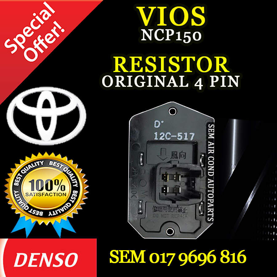 TOYOTA VIOS NCP150 ORIGINAL DENSO 4 PIN RESISTOR/ RESISTAN/ RESISTANT ...