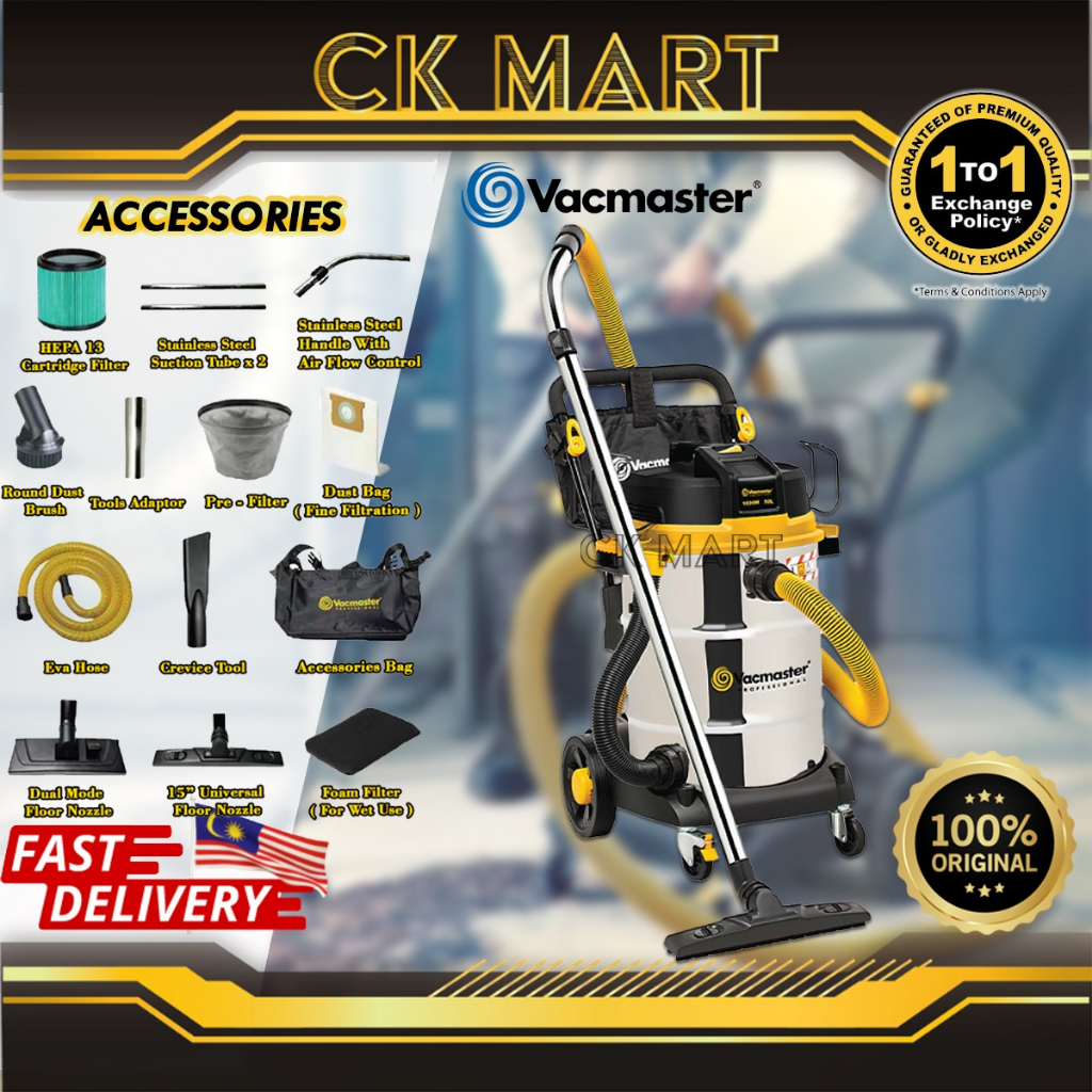VACMASTER VJE1650SW 50L STAINLESS STEEL INDUSTRIAL GRADE CLASS L ...