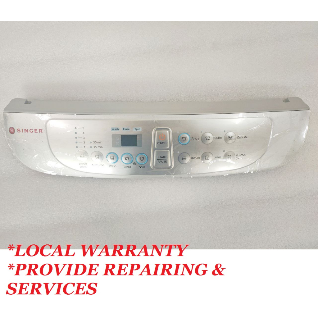 SINGER SAMSUNG WT5385 WA13F5S3 Cover Panel Sticker Fully Auto Washing ...