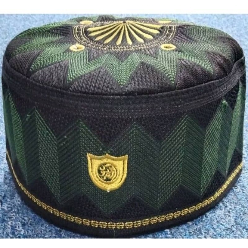 KOPIAH TINGGI / KOPIAH LOGO CORAK SULAM WARNA (VERSI HITAM) | Shopee ...