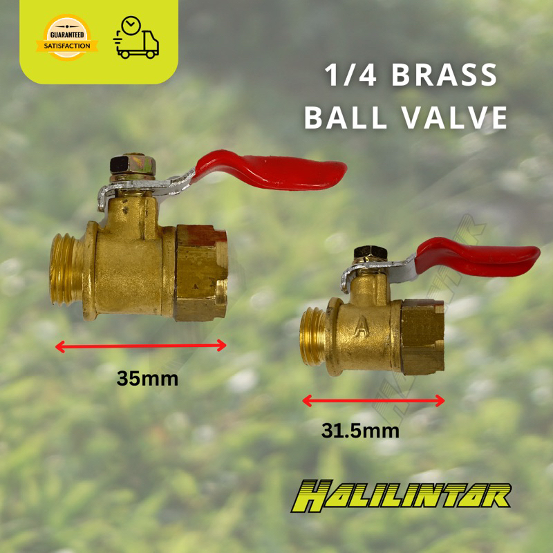 Mini Brass Ball Valve 1/4” Male Female Thread | Shopee Malaysia