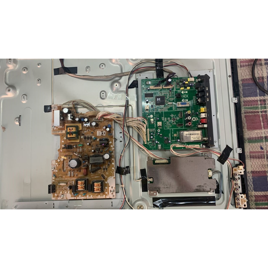 (1068) Hitachi LE40TF07A Mainboard, Powerboard, Inverter, LVDS, Cable ...