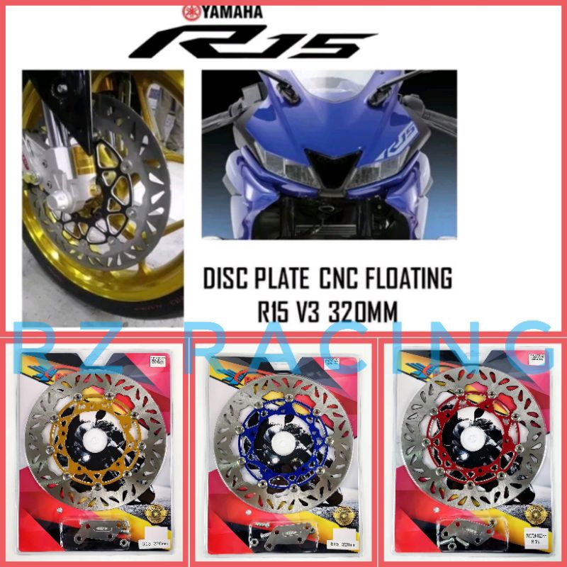 YAMAHA R15/MT15 OLD/V2 V3 PSM FLOATING CNC DISC PLATE 320MM WITH ...