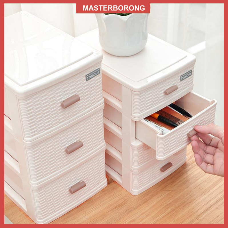 masterborong Mini Drawer 3 Tier 4 Tier Drawer Desktop Organizer ...