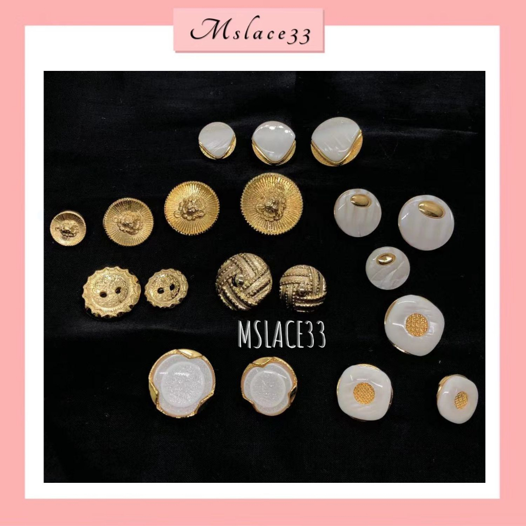 [BE005] Butang Emas Kilat Japan Quality | Butang Emas Baju | Gold ...