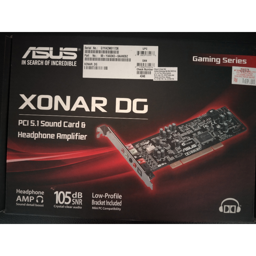 Asus XONAR DG PCI 5.1 Sound card | Shopee Malaysia